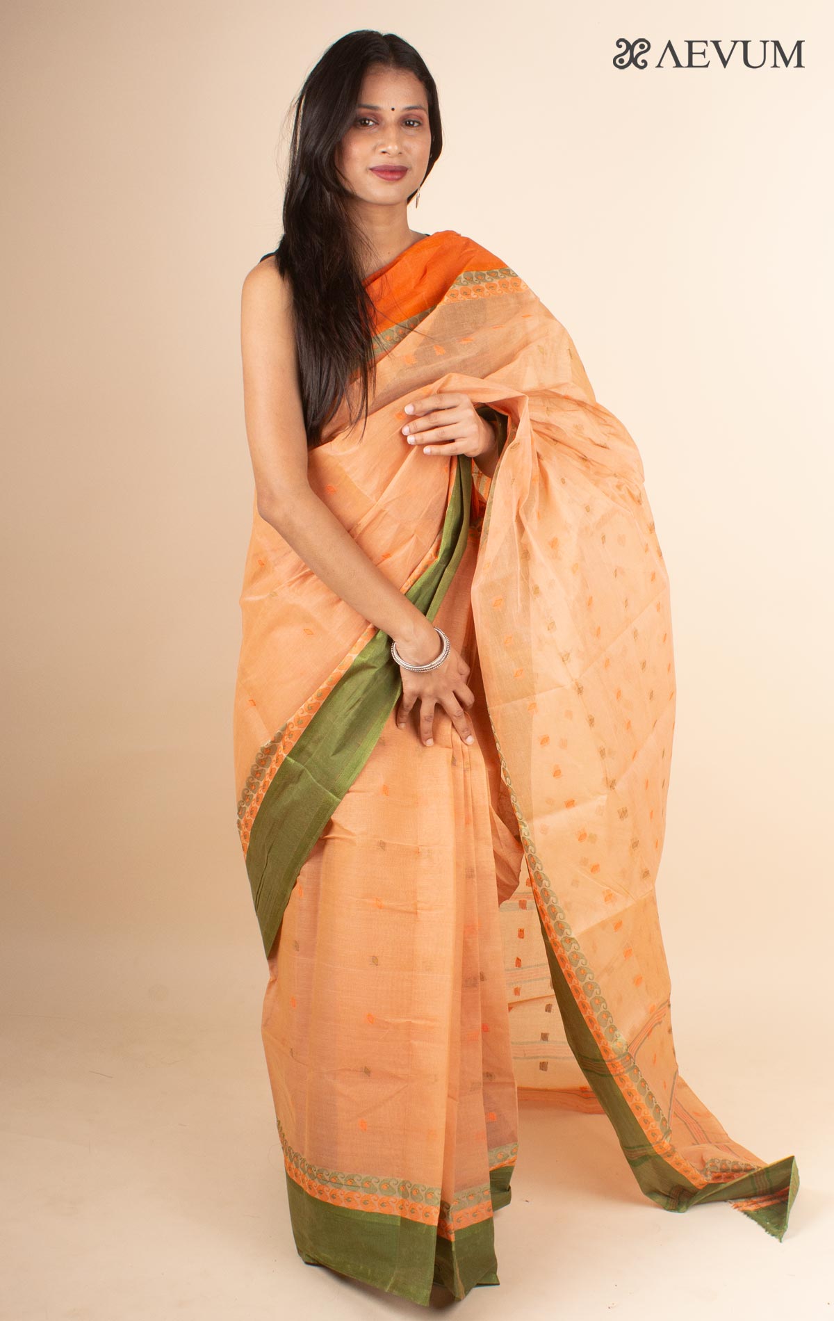 Bengal Cotton Tangail Tant Saree - 4611 – AEVUM