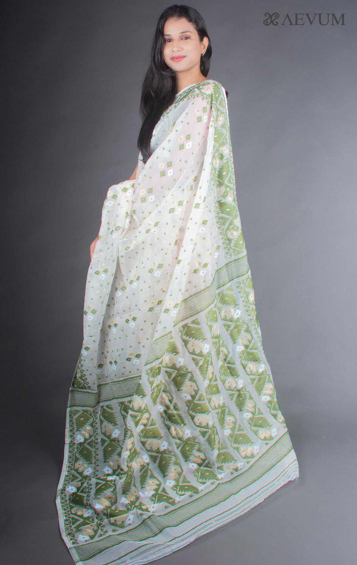 Bangladeshi Style Beli Phool Jamdani Saree - 6437 – AEVUM
