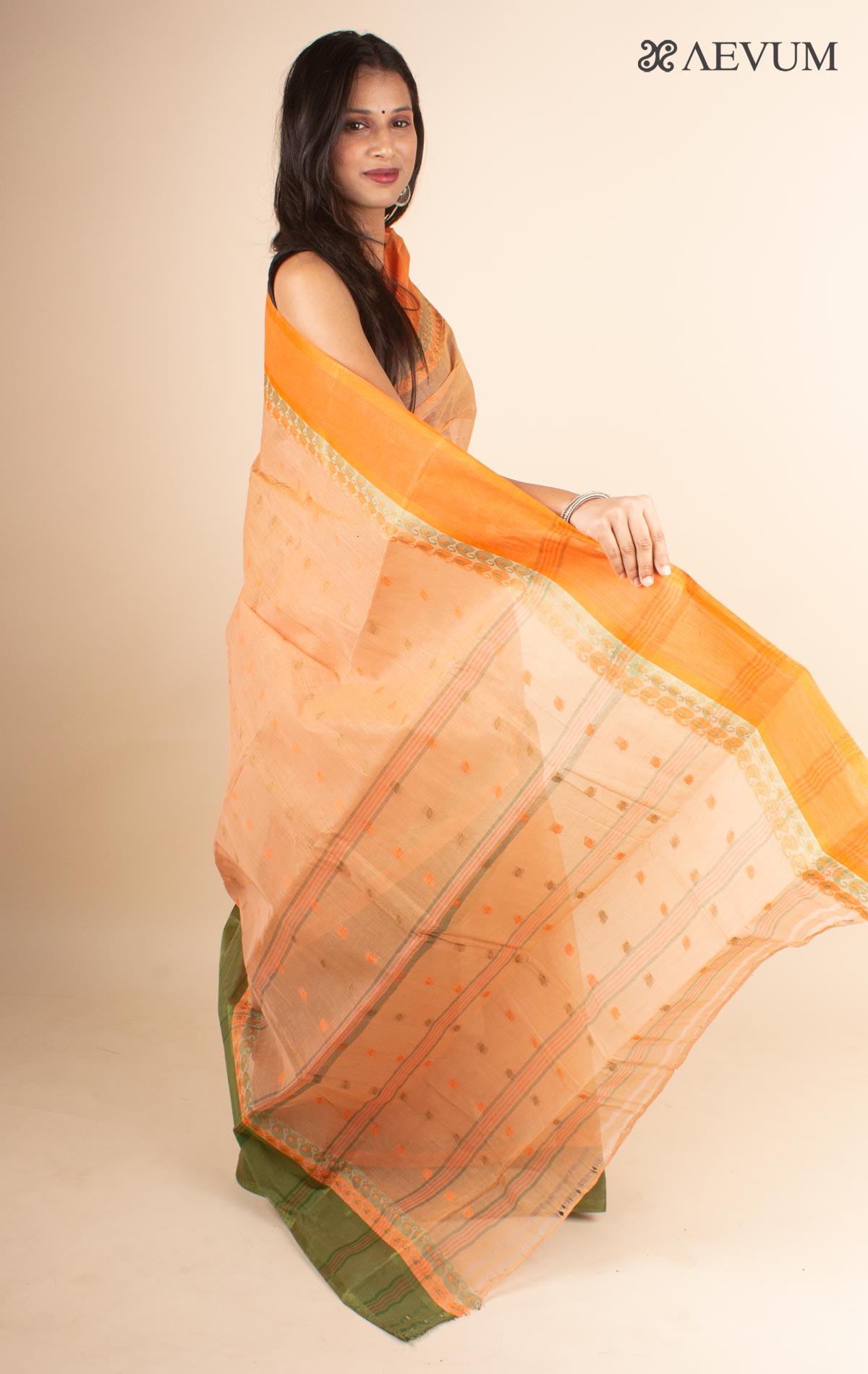 Bengal Cotton Tangail Tant Saree - 4611 – AEVUM