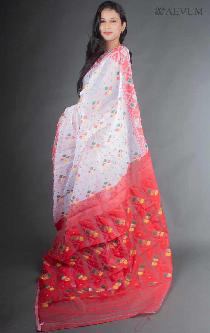 Bangladeshi Style Beli Phool Jamdani Saree - 6438 – AEVUM