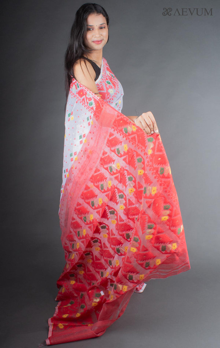 Bangladeshi Style Beli Phool Jamdani Saree - 6438 – AEVUM