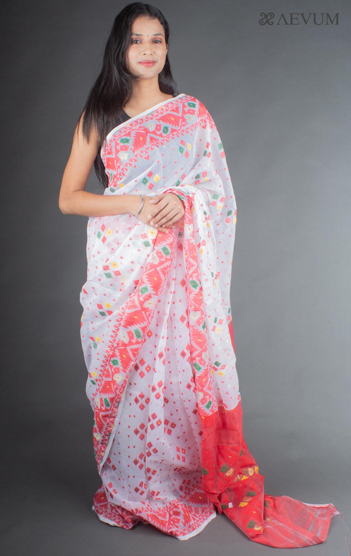 Bangladeshi Style Beli Phool Jamdani Saree - 6438 – AEVUM