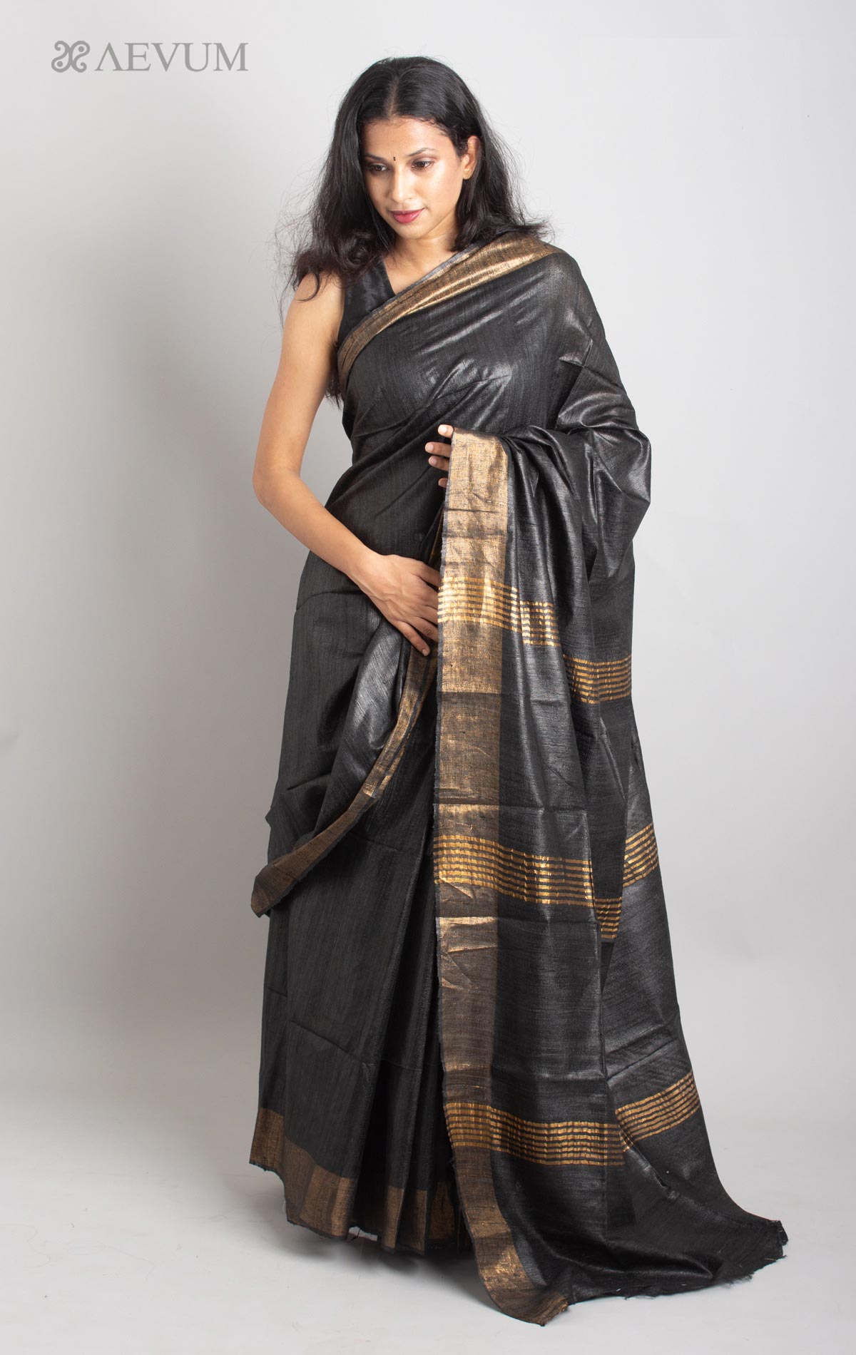 Pure Tussar Gicha Silk Saree with Silk Mark - 0406 – AEVUM